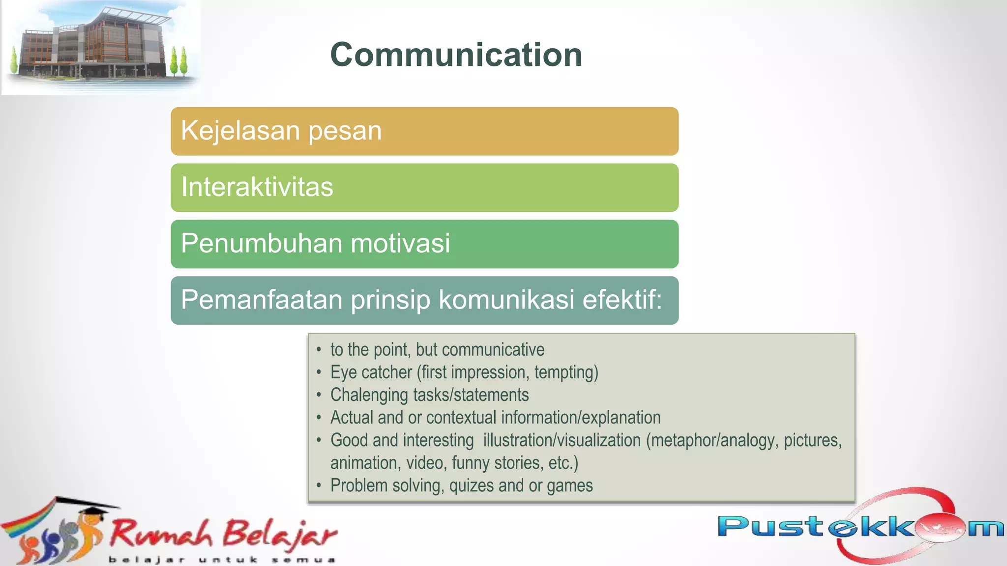 Tahapan dan prinsip pengembangan bahan belajar multimedia | PPTX