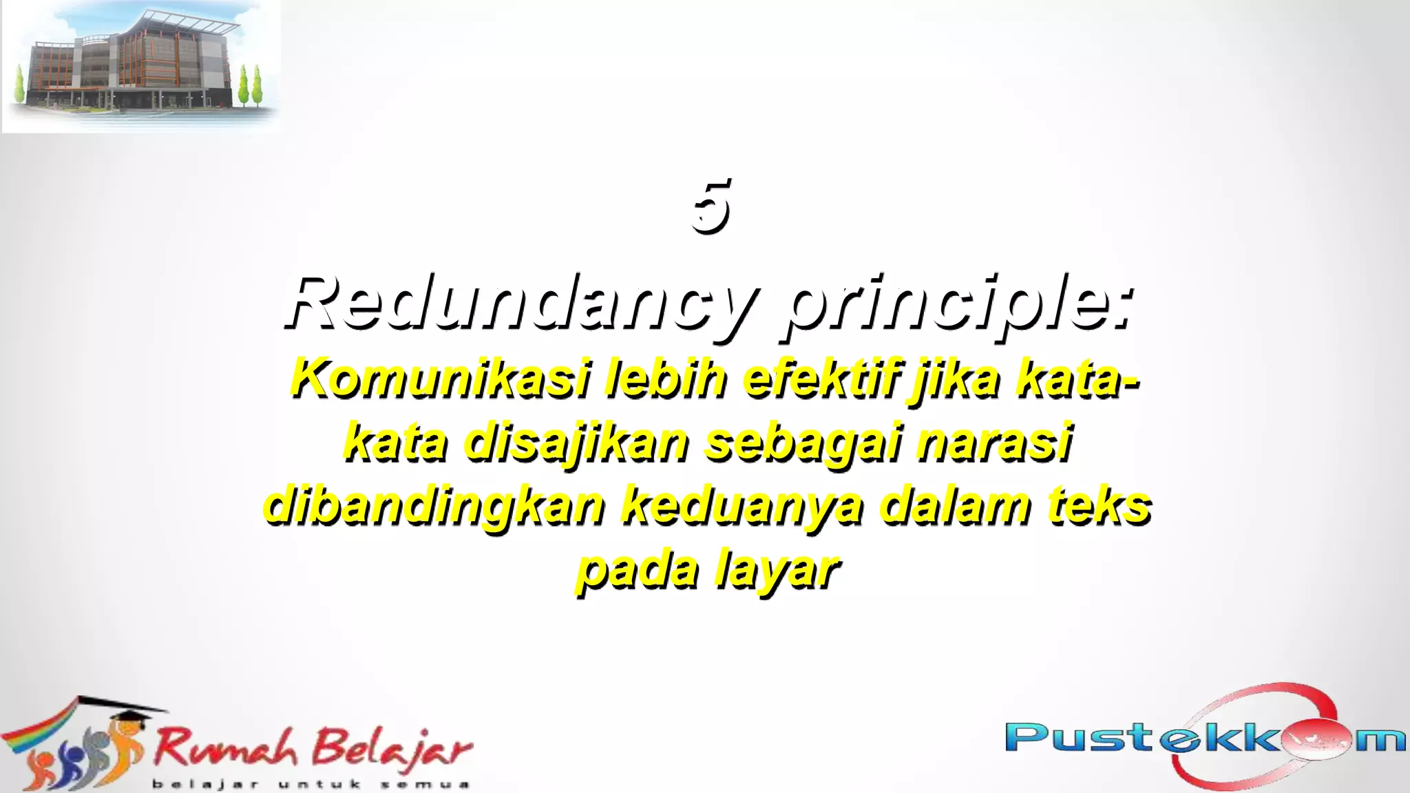 Tahapan dan prinsip pengembangan bahan belajar multimedia | PPTX