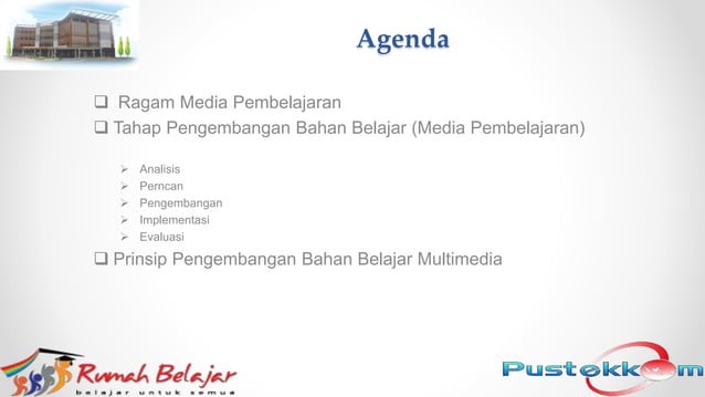 Tahapan dan prinsip pengembangan bahan belajar multimedia | PPTX