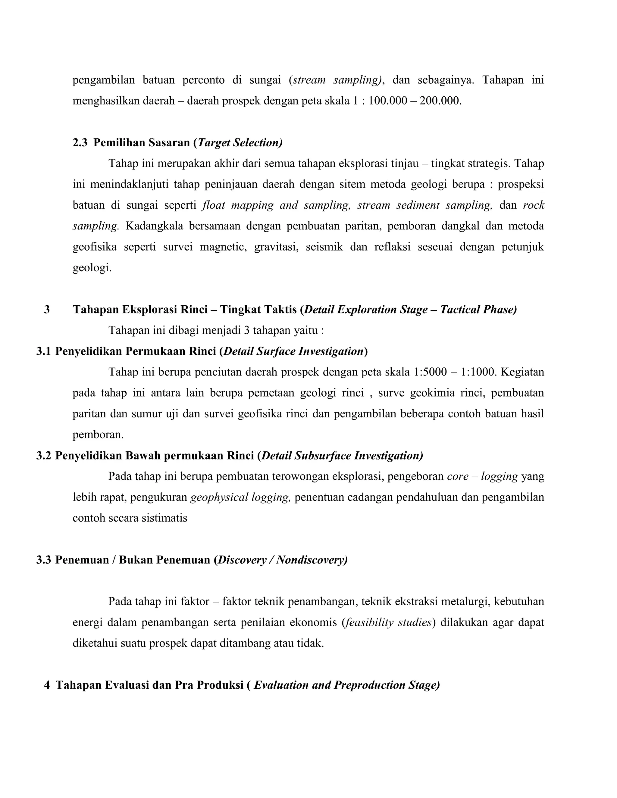 Tahapan eksplorasi | DOCX