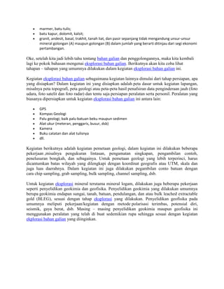 Tahapan eksplorasi | DOCX