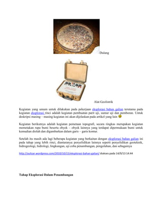 Tahapan eksplorasi | DOCX