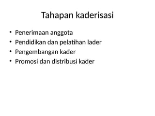 Tahapan kaderisasi organisasi di indonesia.pptx