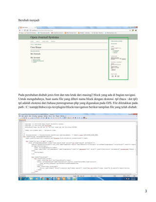 Tahapan kustomisasi theme untuk ojs | PDF