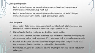 Tahapan Lengkap Pengolahan Air Minum, Pemeliharaan Sarana dan peralatannya.pptx
