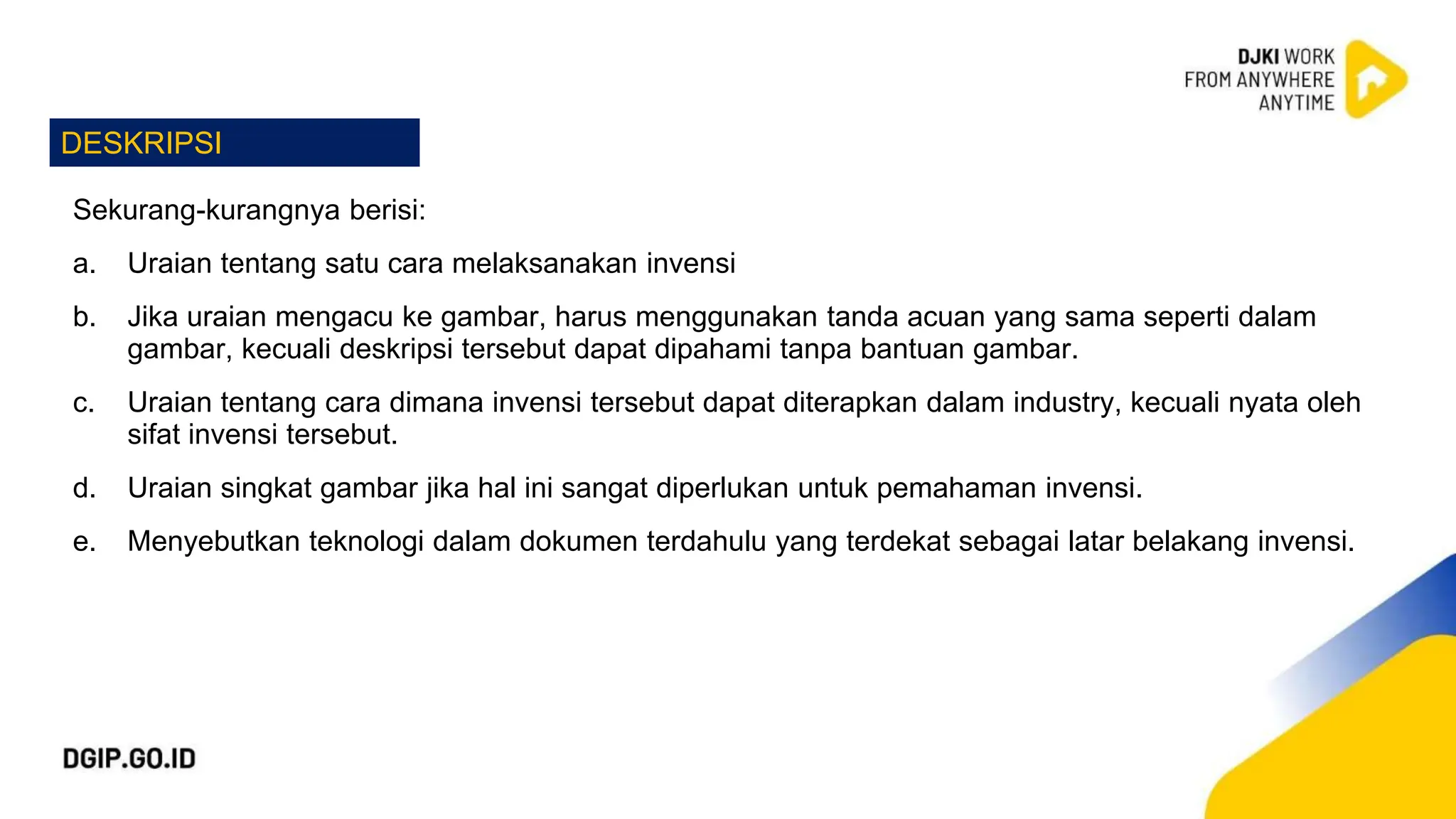 Materi tahapan pemeriksaan substantif pada kegiatan Edukasi Paten ...