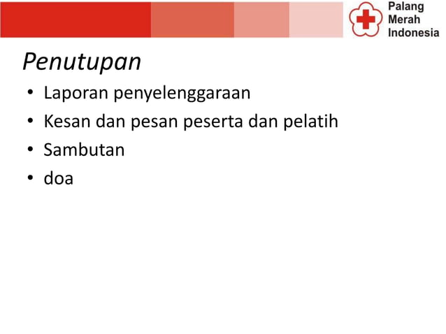 Tahapan penyelenggaraan diklat pmi | PPTX