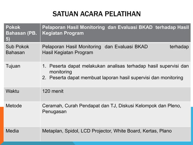 Tahapan penyusunan desain pelatihan | PPTX