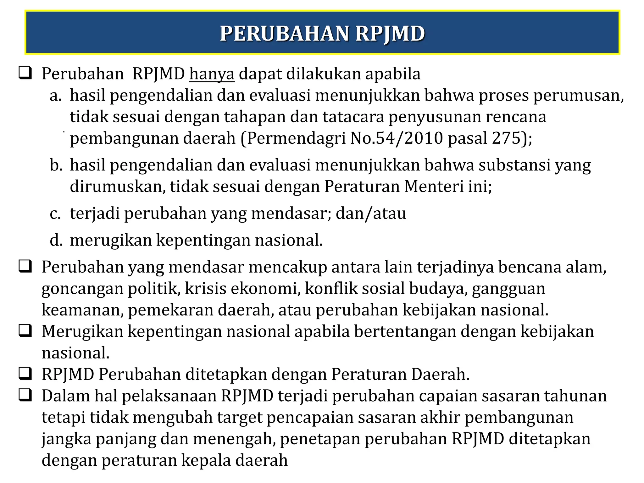 Tahapan penyusunan rpjmd (19 7-17) | PPTX