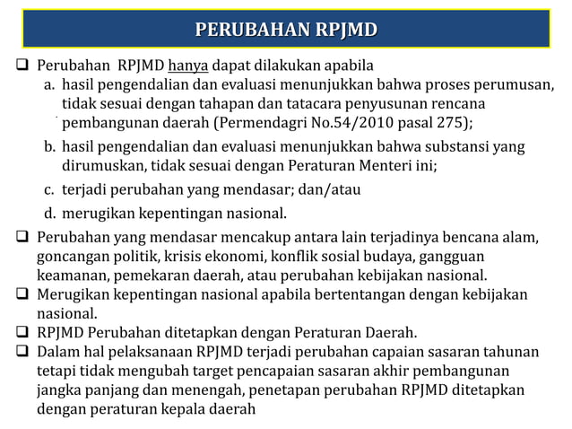 Tahapan penyusunan rpjmd (19 7-17) | PPTX