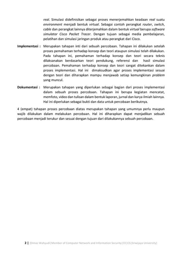 Tahapan proses dalam melakukan percobaan proyek dan riset | PDF