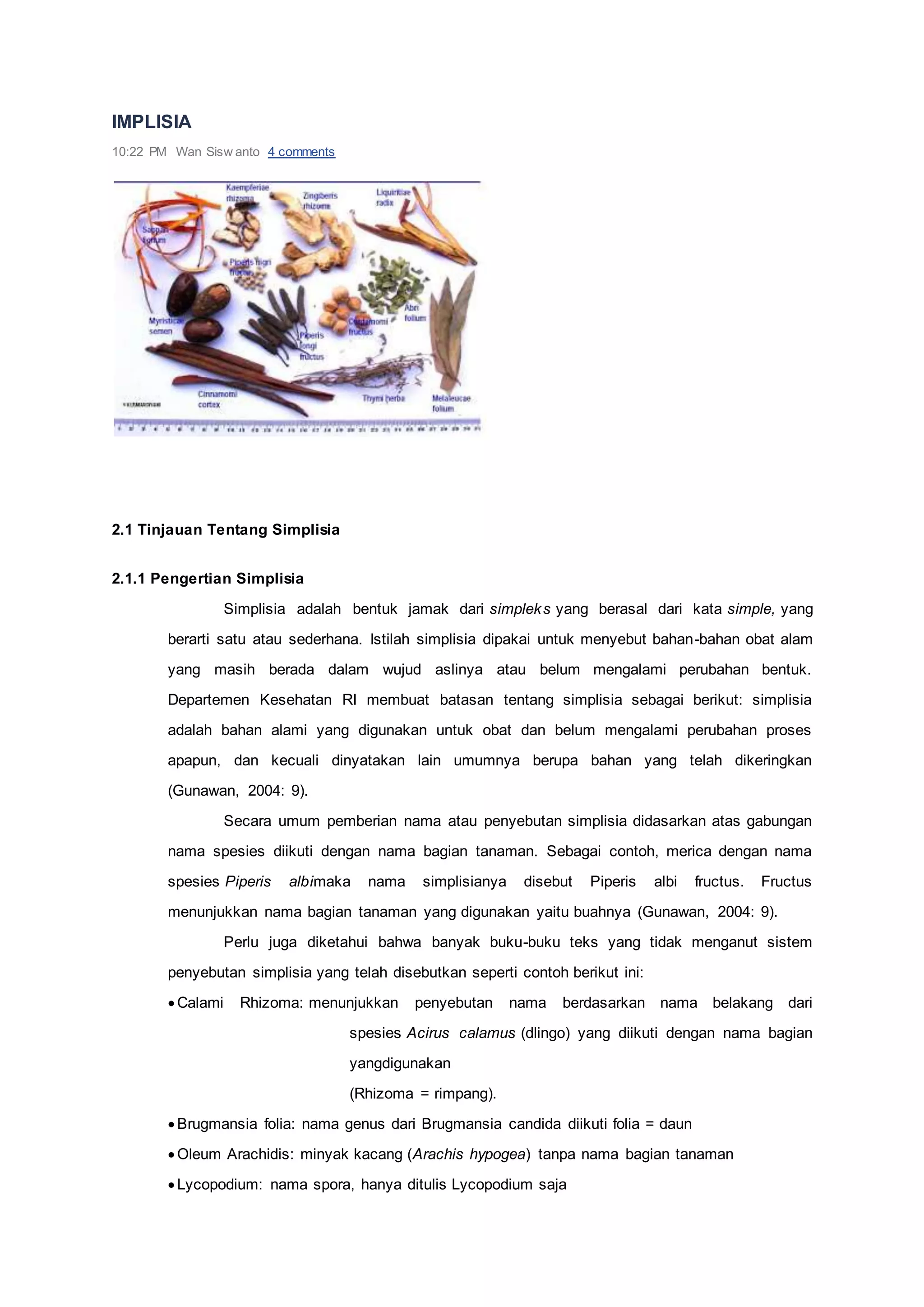 Tahapan simplisia | DOCX