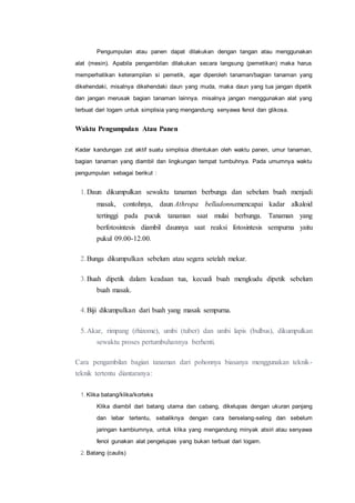 Tahapan simplisia | DOCX