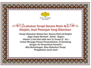 Tahapan yg harus dilakukan saat terapi nur syifa' | PPT