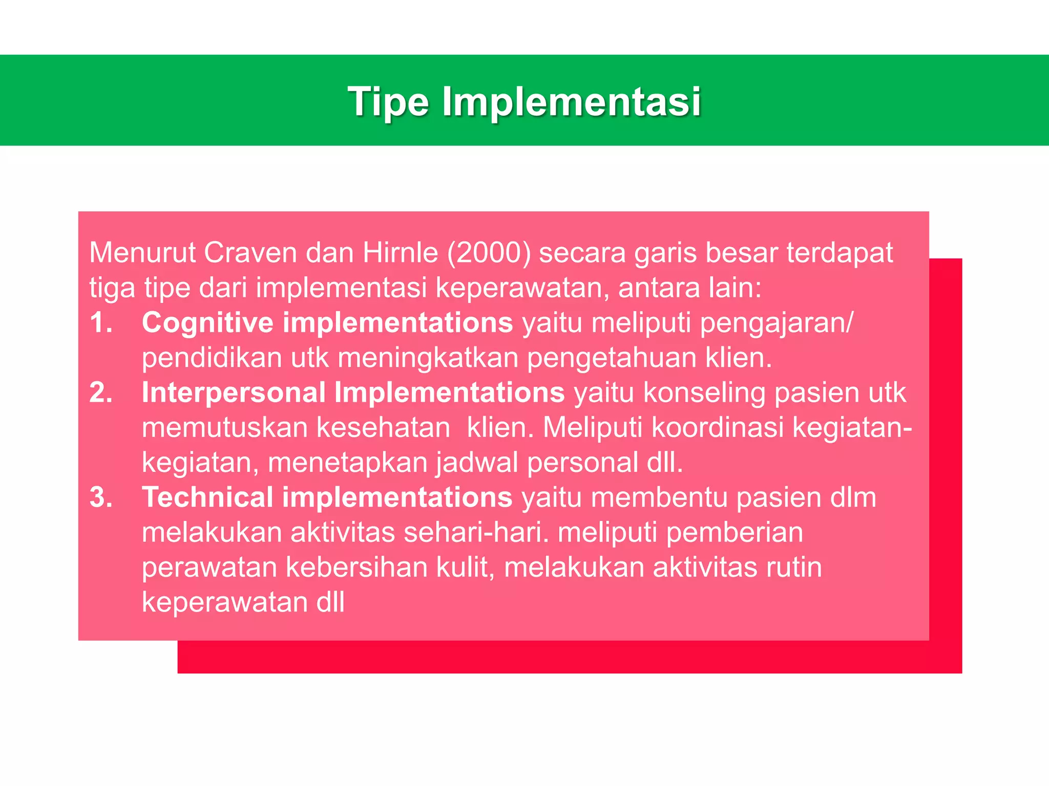 Proses Keperawatan: Tahap implementasi | PPTX