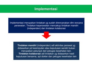 Proses Keperawatan: Tahap implementasi | PPTX