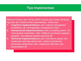 Proses Keperawatan: Tahap implementasi | PPTX