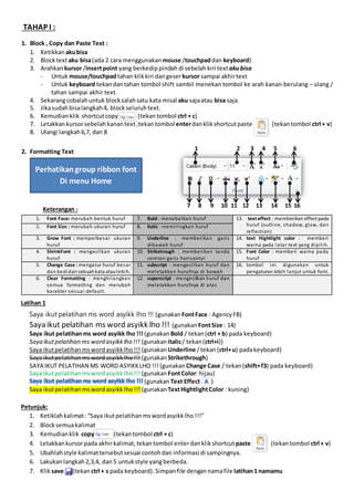 Tahap 1 ms word 2010 | DOCX