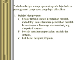 Tahap pemrograman | PPT