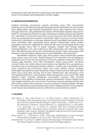 Tahap penerimaan peserta terhadap kursus pendidikan islam sepanjang ...