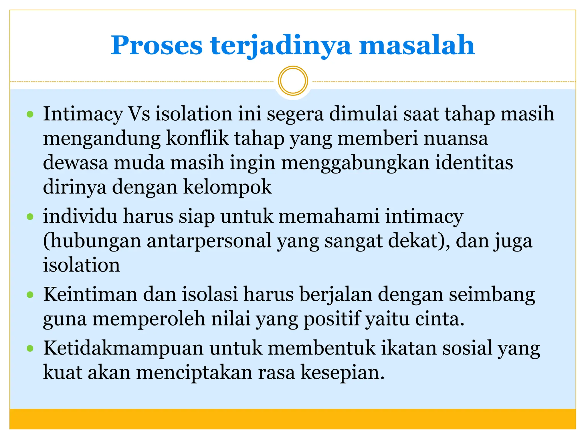 Tahap Perkembangan Dewasa Muda.intimacy Vs Isolation | PPT