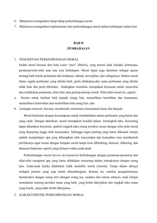 Tahap perkembangan moral kohlberg | DOCX