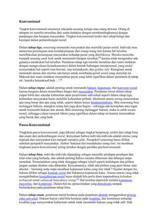 Tahap perkembangan moral kohlberg | DOCX