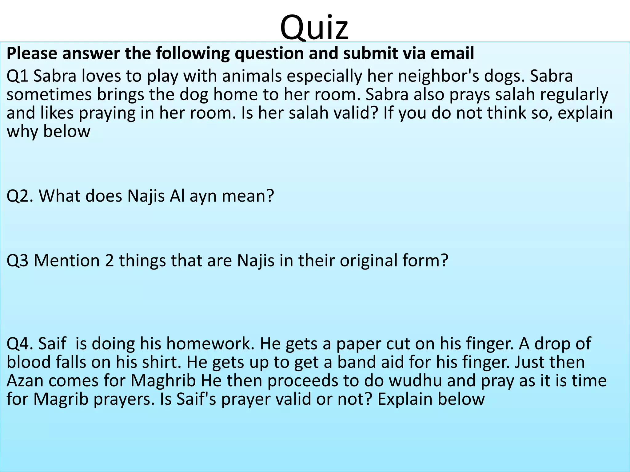 Tahara and najasah | PPTX