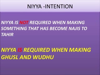 Tahara and najasah | PPTX