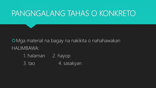 Tahas at basal | PPTX