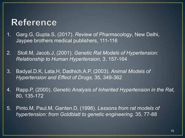 Genetic Rat Models for Hypertension:Relationship to Human Hypertension ...
