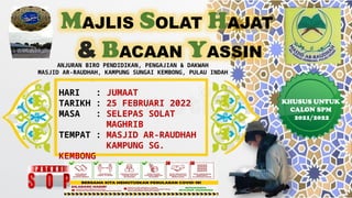 Banner Tahlil solat hajat dan bacaan yasinn | PPTX
