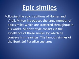 Milton’s Grand style | PPTX