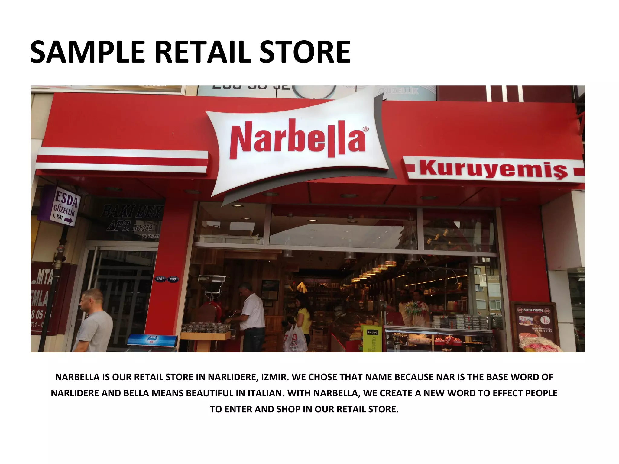 Tahtasakal nuts' sample retail store and tahtasakal gross market | PPT