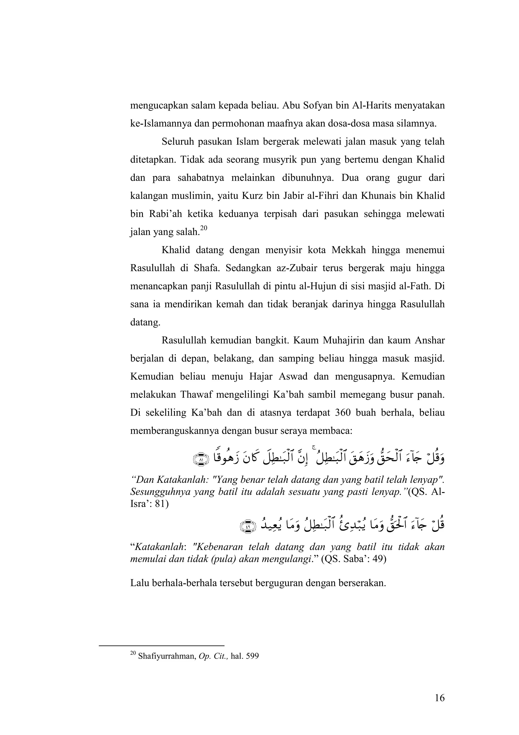 Sirah Nabawiyah: Tahun 7 & 8 Hijriyah | PDF