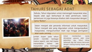 Tahuri : Simfoni Perdamaian dari Bumi Raja-Raja.pptx