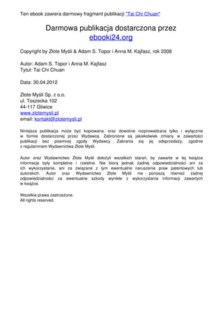 Tai Chi Chuan / Adam S. Topor i Anna M. Kajfasz | PDF