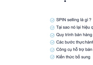 Tài liệu bán hàng SPIN Selling - Tăng tốc bán hàng SPIN Selling | PDF
