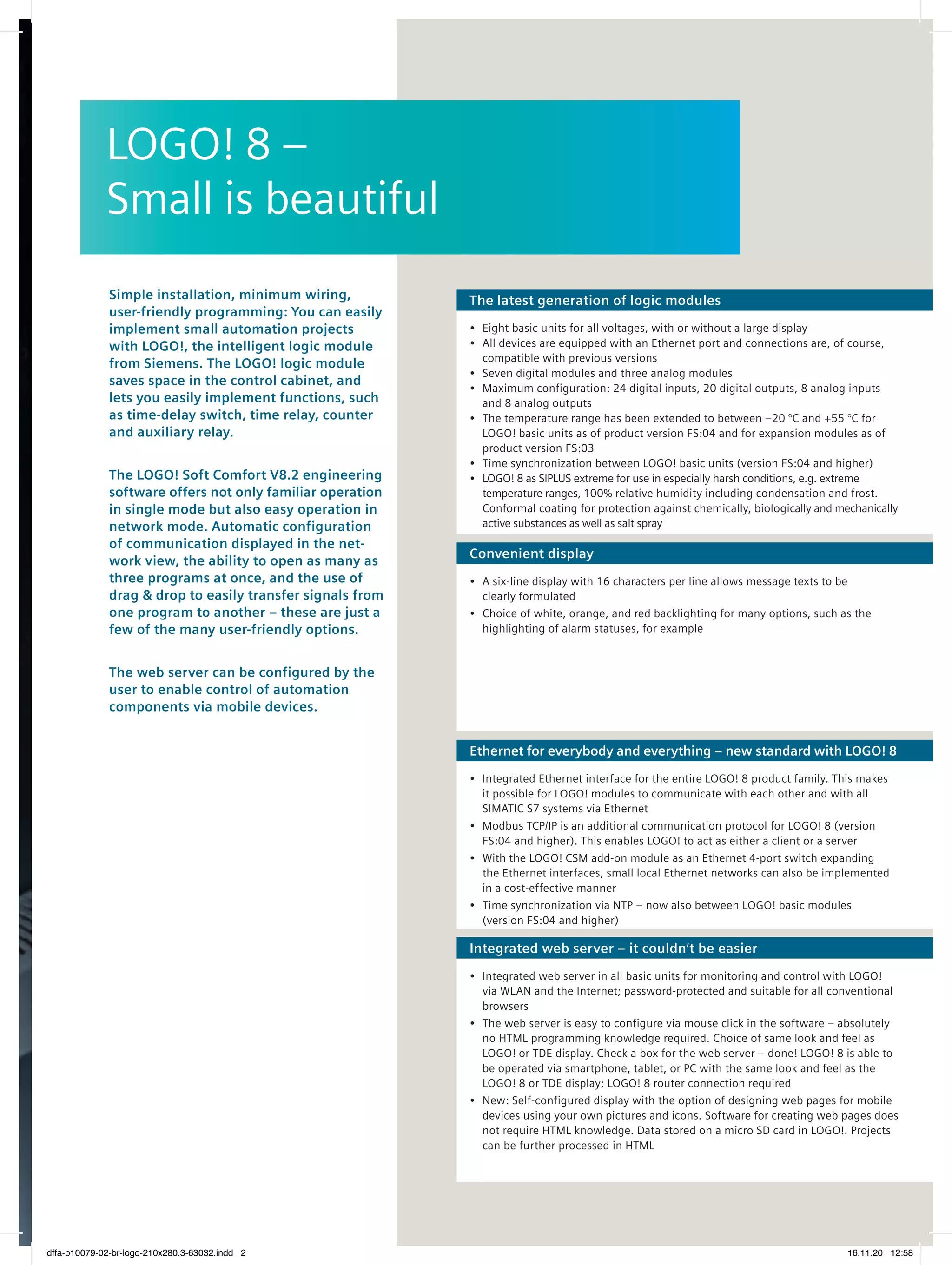 Tài liệu hướng dẫn sử dụng bộ điều khiển Siemens Simatics LOGO! | PDF
