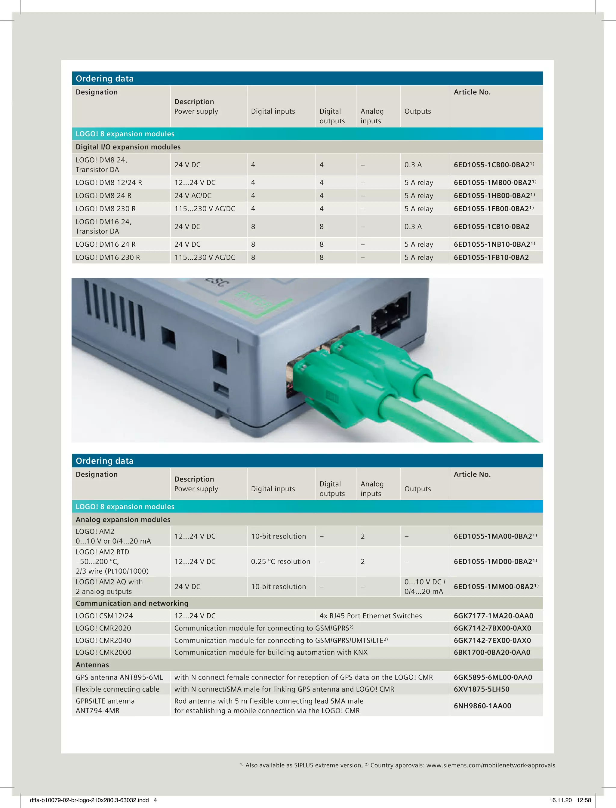 Tài liệu hướng dẫn sử dụng bộ điều khiển Siemens Simatics LOGO! | PDF