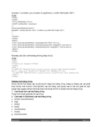 Tai Lieu Javascript | PDF