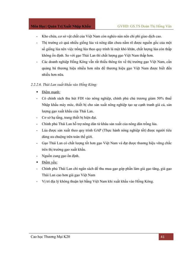 Luận văn: Vấn đề lí luận chung về xuất khẩu gạo ở Việt Nam, HOT | PDF