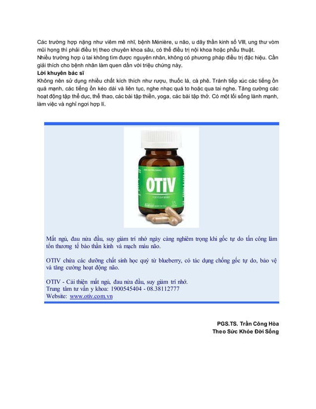 Ù tai, âm thanh lạ trong tai là dấu hiệu cảnh báo bệnh nguy hiểm | PDF