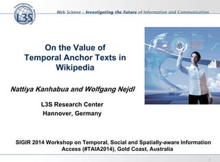 On the Value of Temporal Anchor Texts in Wikipedia | PPT