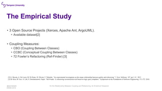 On the Relationship Between Coupling and Refactoring: An Empirical Viewpoint | PDF | Web ...