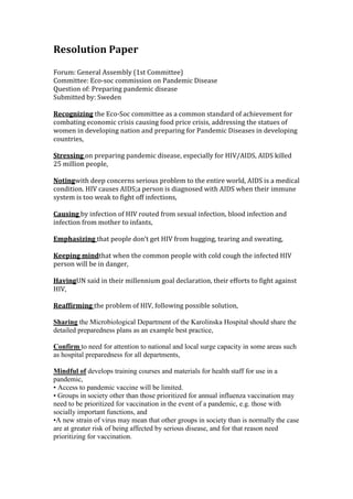 Taichi Resolution Paper | DOCX | Infectious Diseases | Diseases and ...