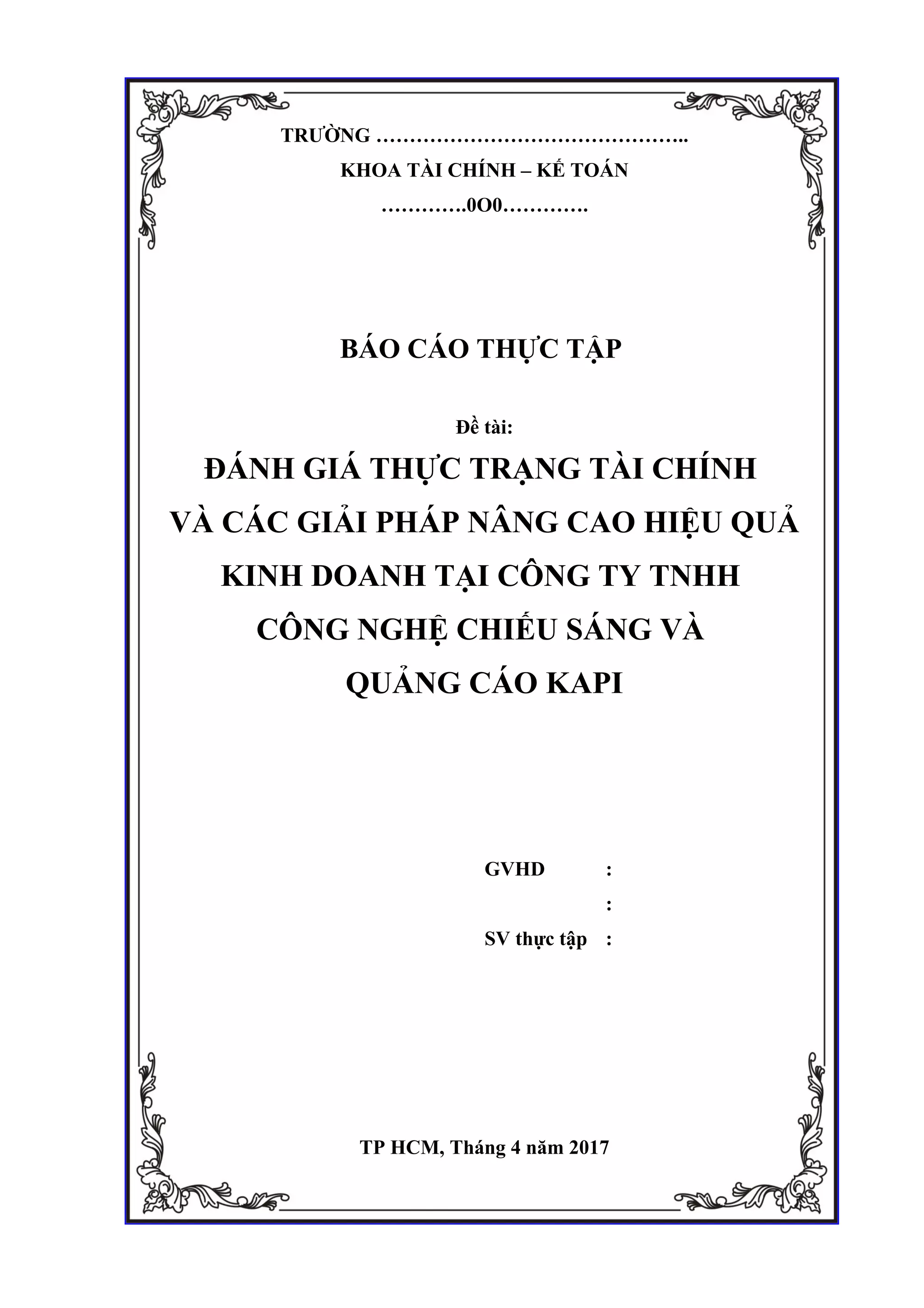 Nâng cao hiệu quả kinh doanh tại công ty TNHH Chiếu Sáng, 9 điểm! | DOC