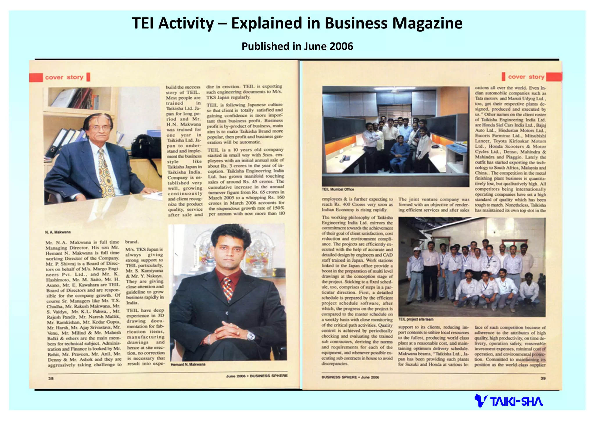 Taikisha Engineering India Limited, Gurgaon, Painting Plants And ...