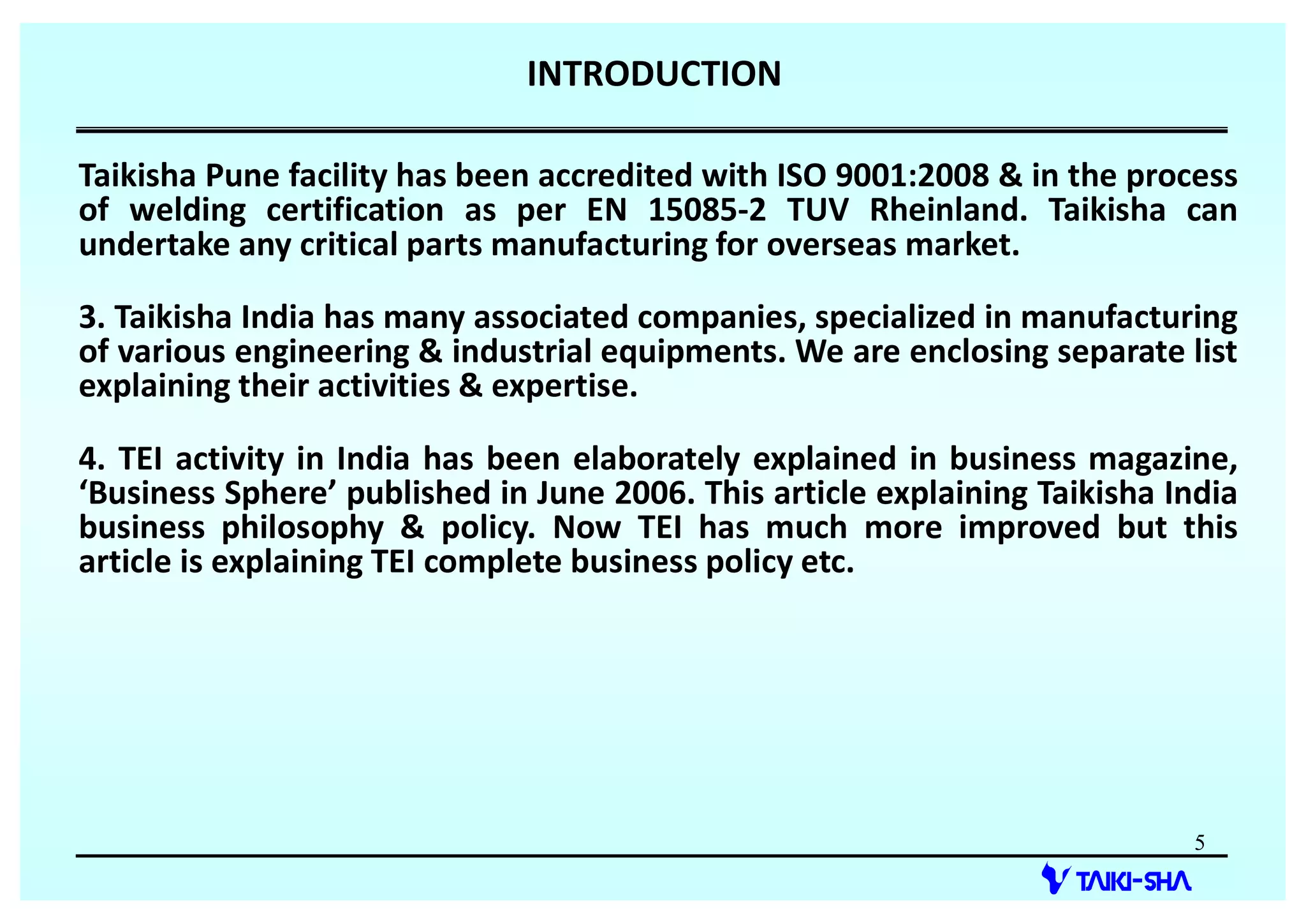 Taikisha Engineering India Limited, Gurgaon, Painting Plants And ...