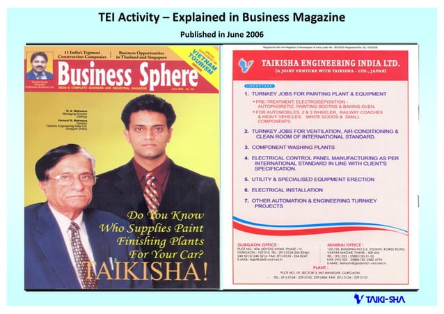 Taikisha Engineering India Limited, Gurgaon, Painting Plants And ...